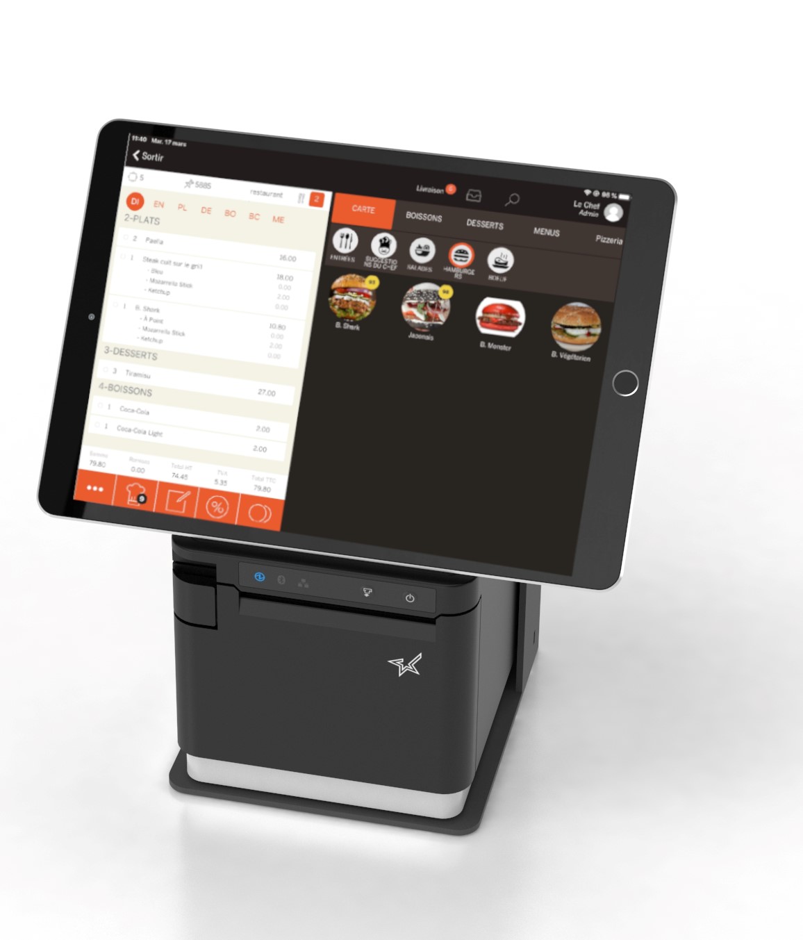 Small (printer) tablet mC-Print3 universal iPad 10.2 (SUS)) - Star EMEA